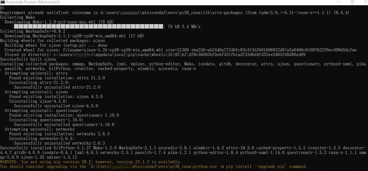 Rasa 3.x安装 - 哔哩哔哩