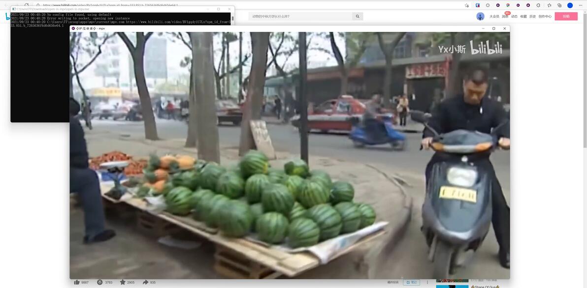 Win10上调用mpv播放浏览器视频 - 哔哩哔哩