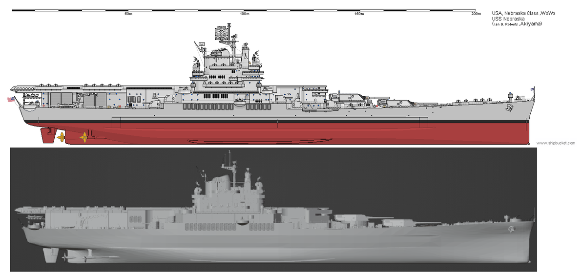 【shipbucket】【战舰世界】“内布拉斯加”号航空战列舰 - 哔哩哔哩