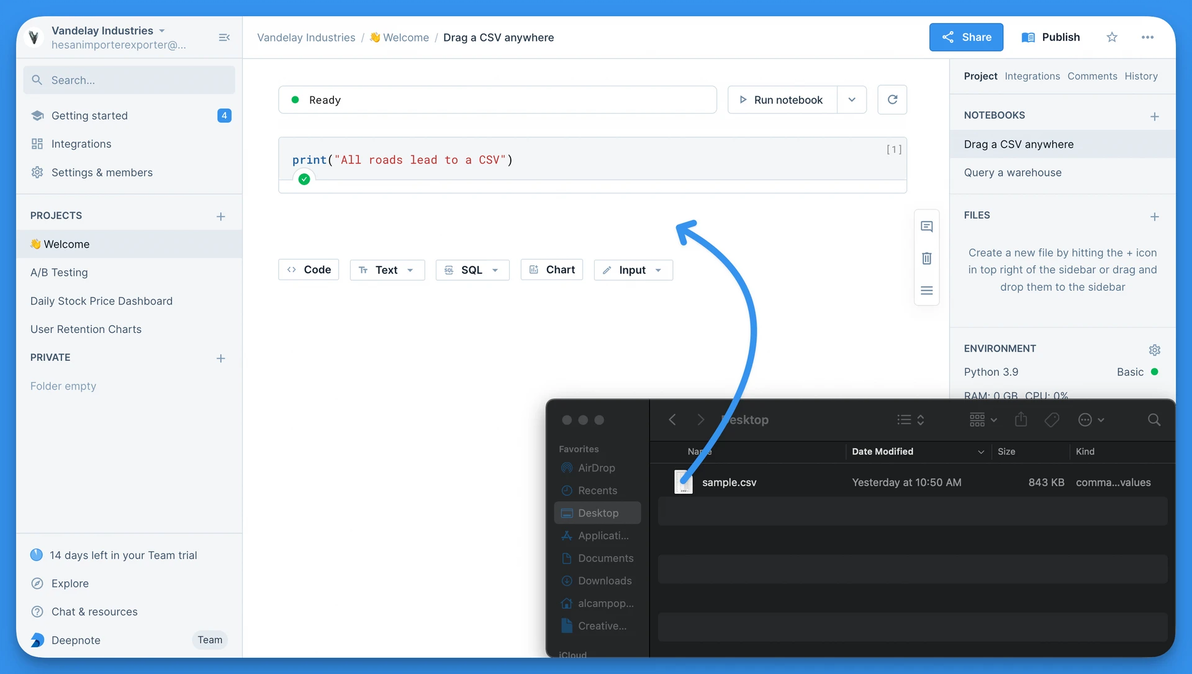 云端数据科学平台Deepnote，相当于云上的Jupyter Note - 哔哩哔哩