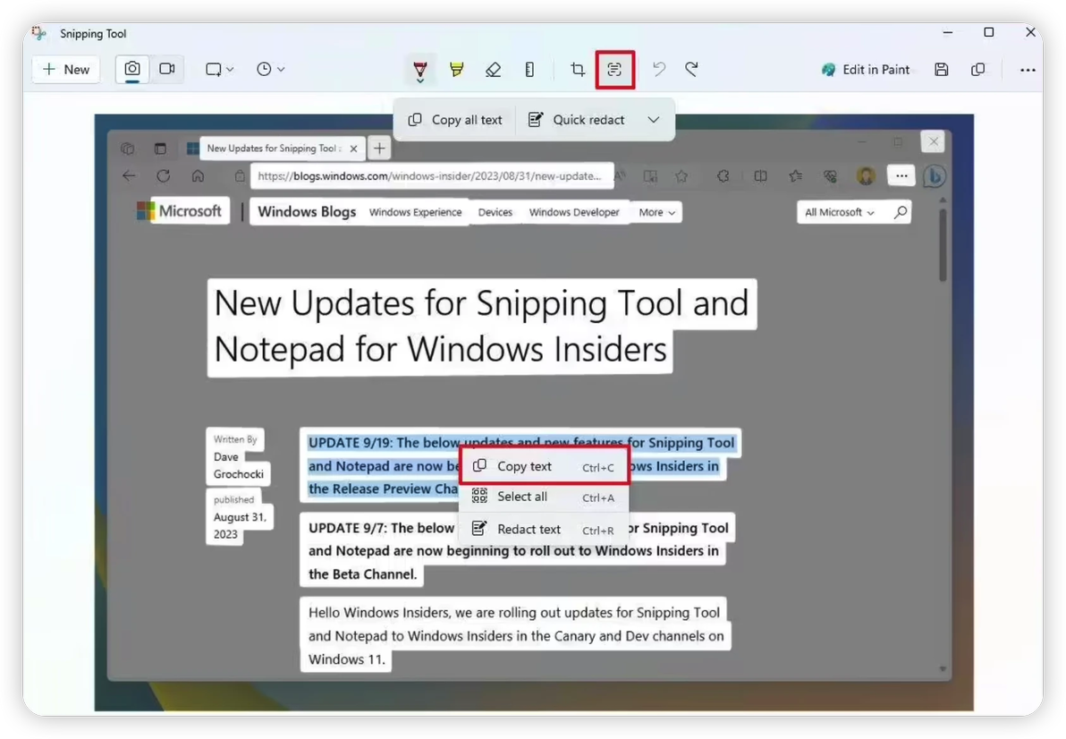 微软新版 Win11 截图工具上手：OCR 识别图片文本、音频录制等 - 哔哩哔哩