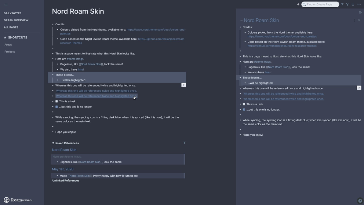 Roam Research漫游研究的最佳 CSS 主题 - 哔哩哔哩