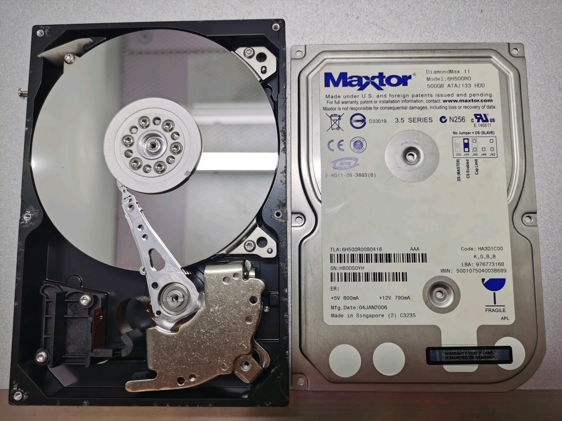 Maxtor DiamondMax 11 500G ATA/133 - 哔哩哔哩