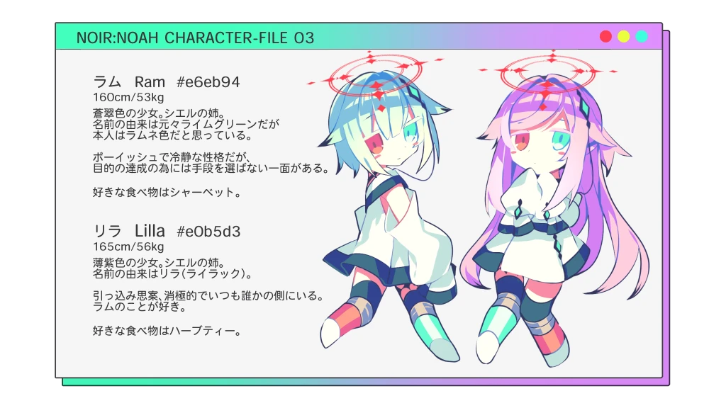 NOIR:NOAH角色介绍CG档案翻译 - 哔哩哔哩