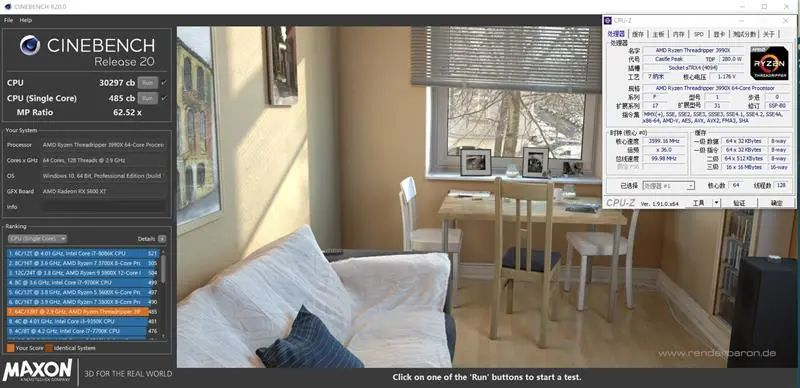 史上最强x86处理器！AMD Threadripper 3990X深度评测，数128个框框碾压一切！ - 哔哩哔哩