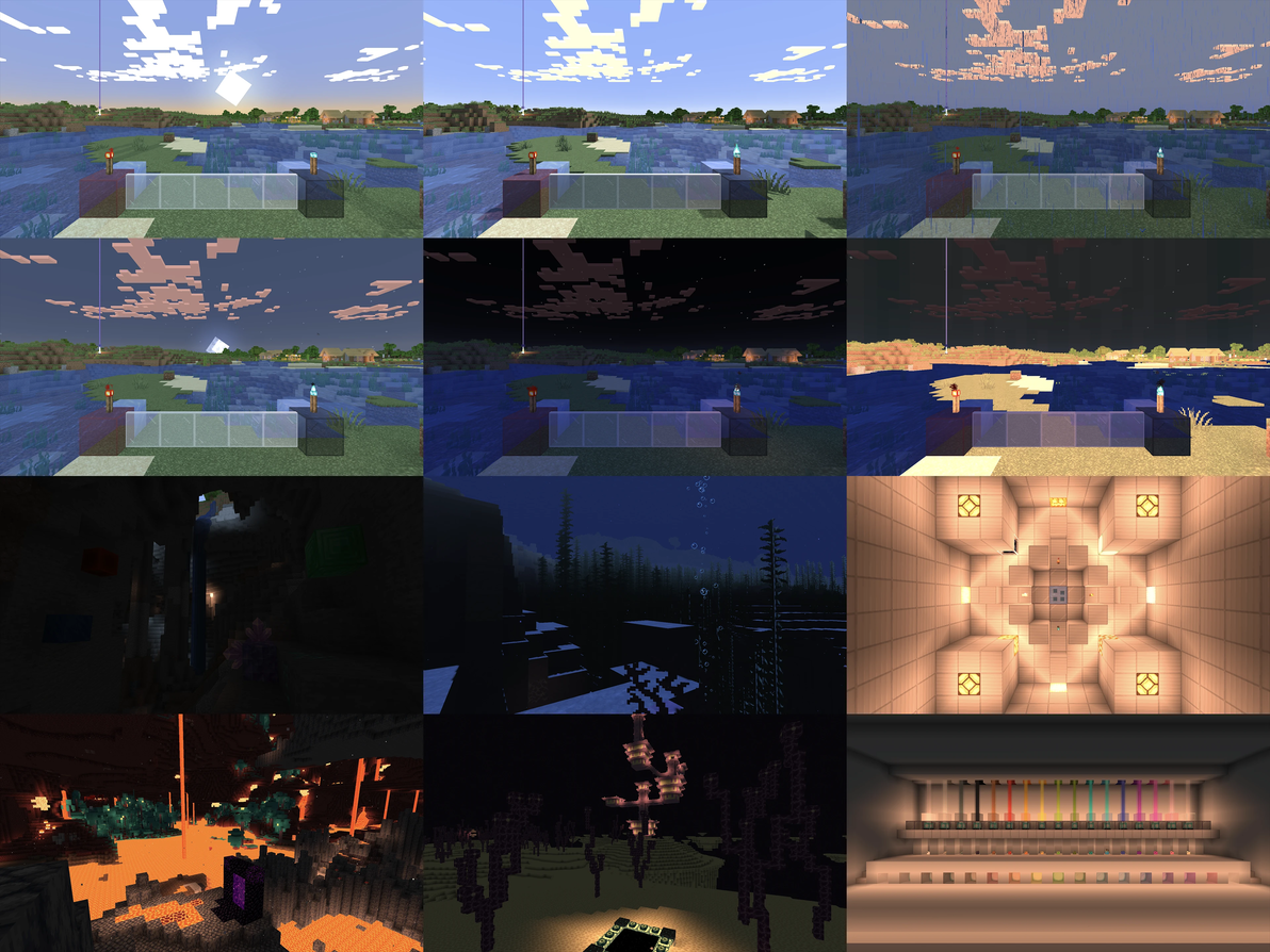 Iris加载器下《我的世界》80款光影的效果测试图 - 哔哩哔哩