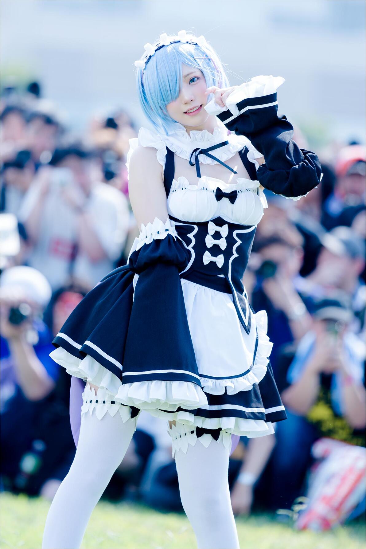 COSPLAY | 日本C96 美少女coser enako蕾姆COS图集，这也太nice了吧！ - 哔哩哔哩