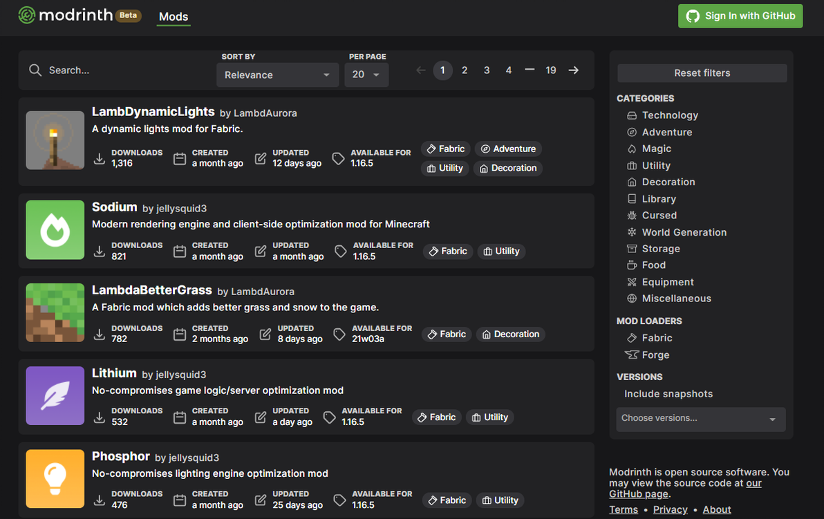 新平台！我的世界 Modrinth模组平台！ - 哔哩哔哩