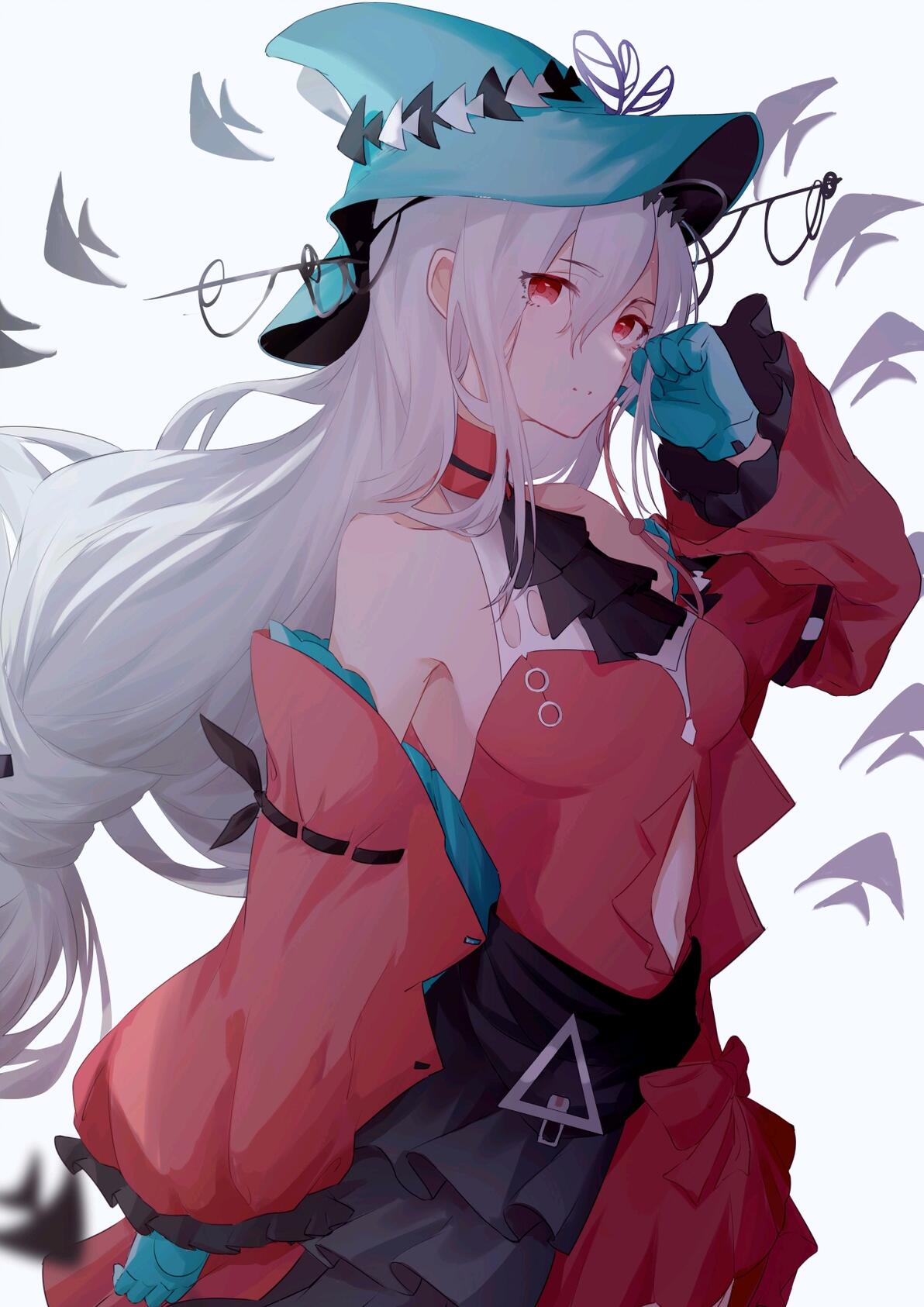 【Pixiv方舟美图典藏（1）】浊心斯卡蒂-赤与青的浊心 - 哔哩哔哩