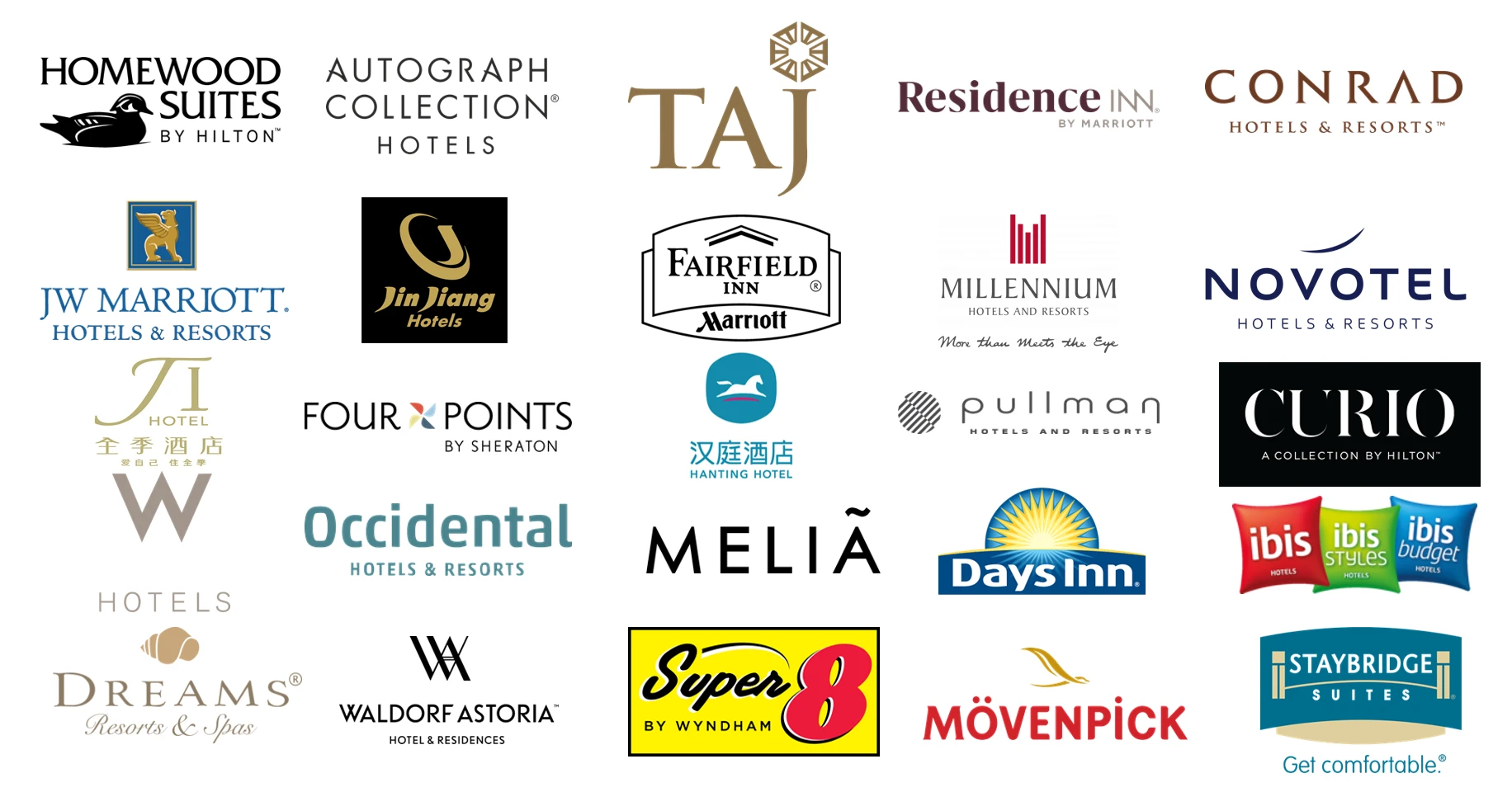 Logos for Brand Finance Hotels 50 & Leisure 25 2024 - 哔哩哔哩