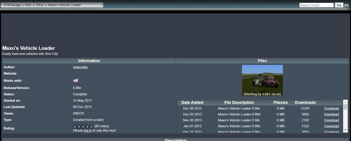 GTAVC| Maxo's Vehicle Loader 0.98e（加车插件）使用教程以及特性介绍 - 哔哩哔哩