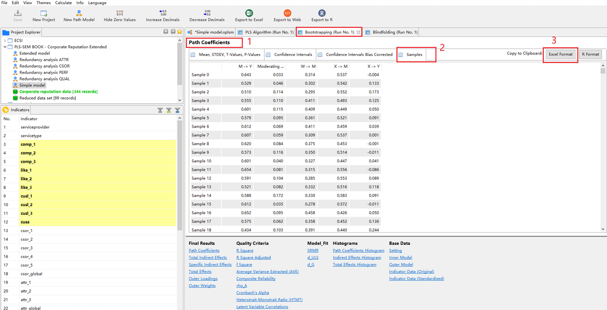 PLS-SEM检验被调节的中介作用及使用EXCEL求简单斜率、高低分组的中介效应值和置信区间 - 哔哩哔哩