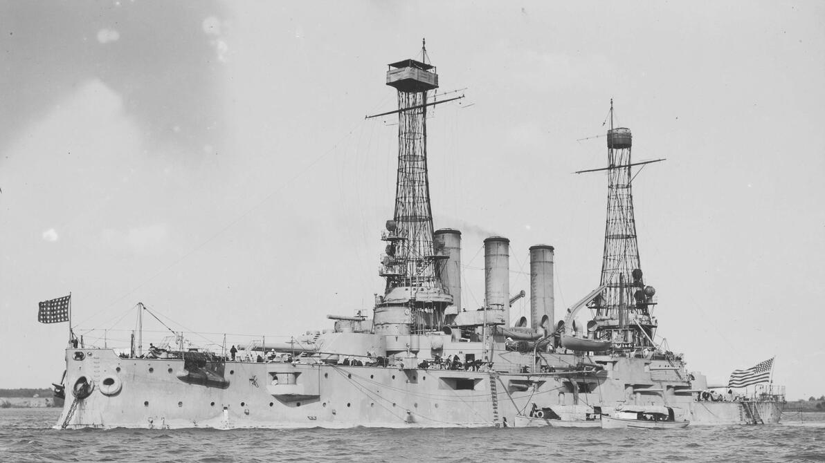 【美国战列舰图片极简史-下】从BB-1印第安纳到BB-71路易斯安那 - 哔哩哔哩
