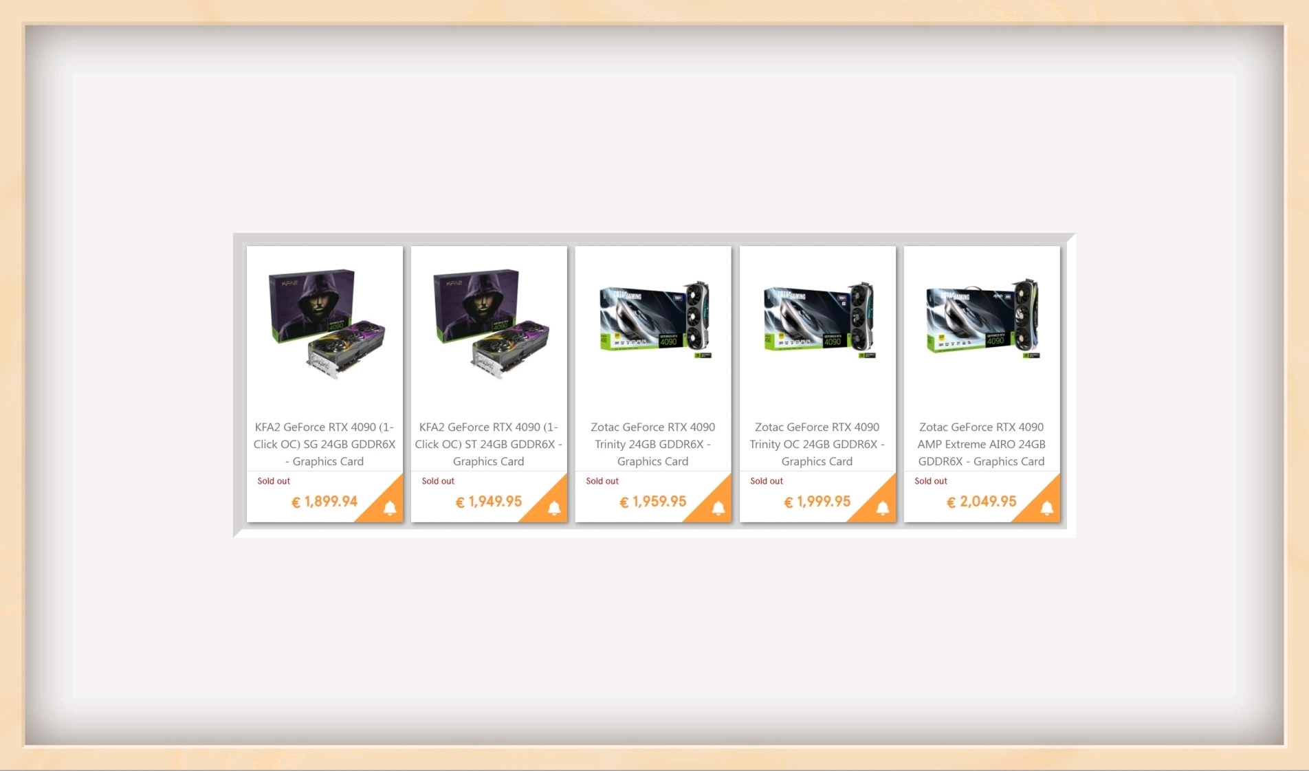 RTX 4090 显卡全球首次“破发”，欧洲一电商标价便宜 350 元 - 哔哩哔哩