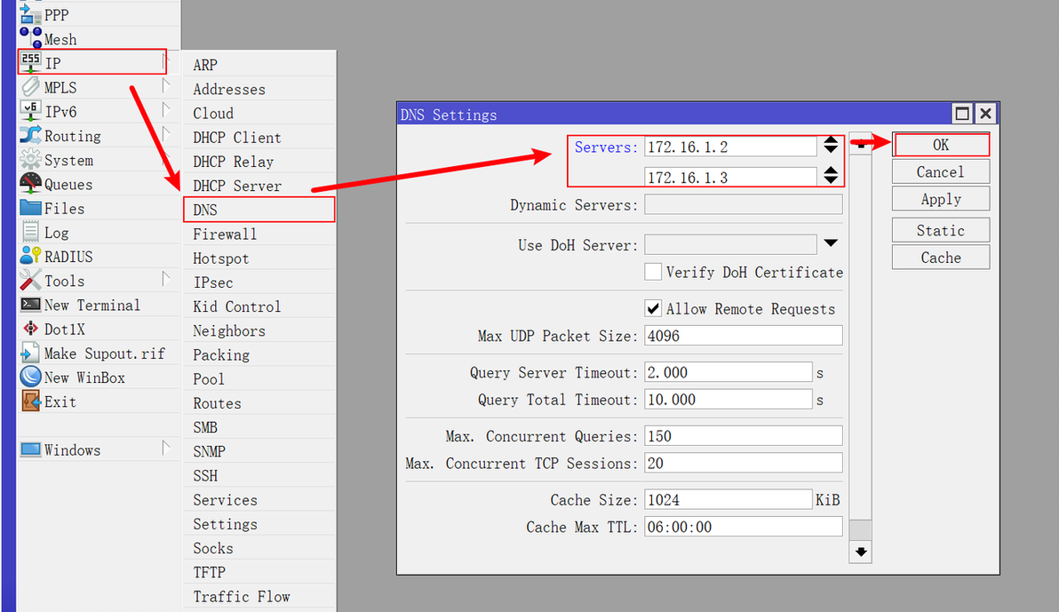 [ RouterOS 折腾手记 ] 6.RouterOS使用内网DNS服务器 - 哔哩哔哩