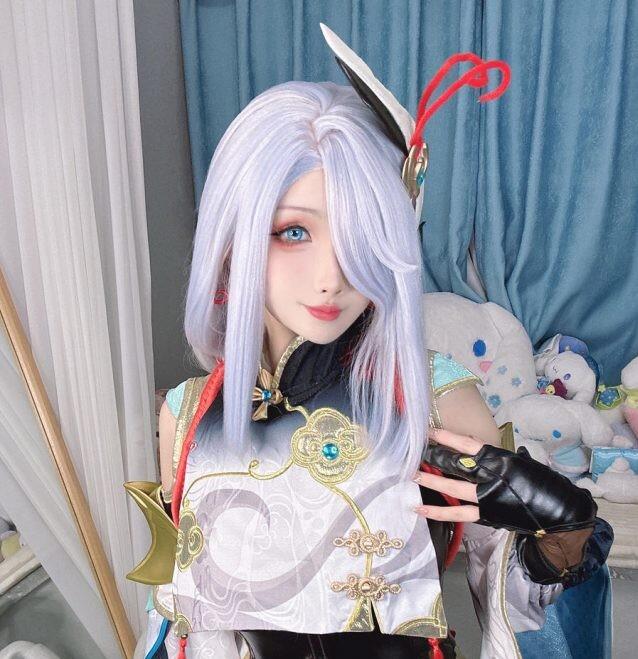 原神COS：rioko凉凉子的申鹤cosplay，再现美若仙境 - 哔哩哔哩