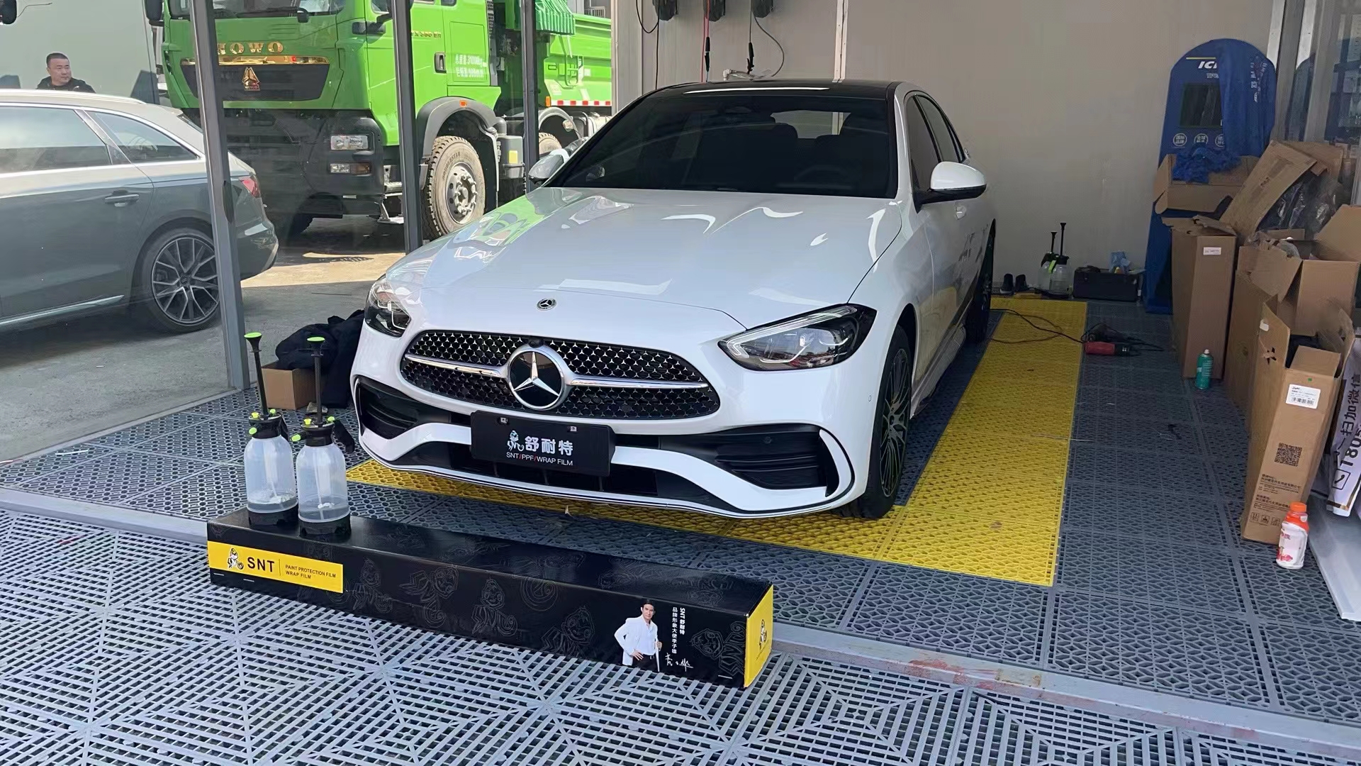 奔驰C260舒耐特隐形车衣，超强的拉伸强度 - 哔哩哔哩