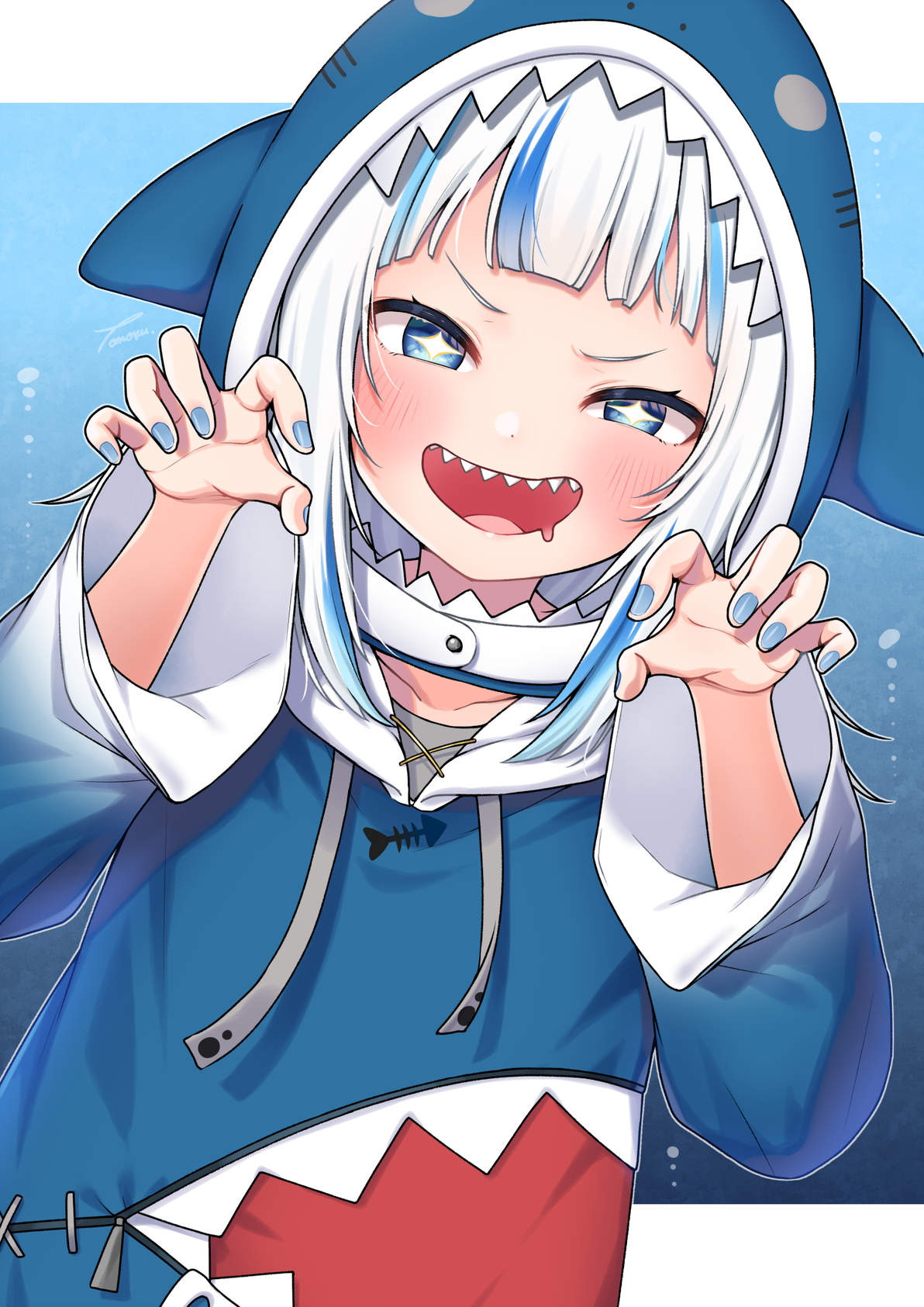 【Vtuber】100张小鲨鱼gura高质量美图，群里湿图不够发了？快进来进货！#85 - 哔哩哔哩