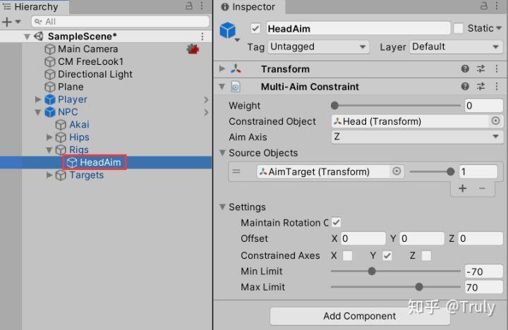 你瞅啥？——Animation Rigging 实现NPC视线跟随 - 哔哩哔哩