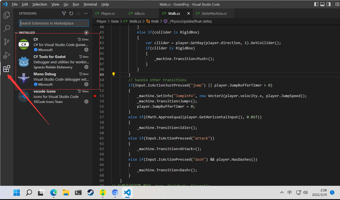 【Godot-mono 笔记】使用 vscode 编写/调试脚本 - 哔哩哔哩