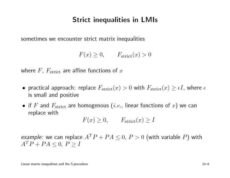 Linear matrix inequalities and the S-procedure(线性矩阵不等式和S-引理) - 哔哩哔哩