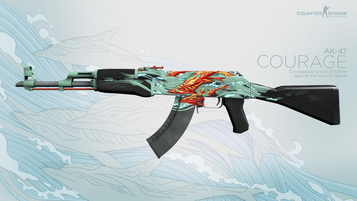 CSGO每日皮肤鉴赏：AK-47 | 深海复仇 - 哔哩哔哩