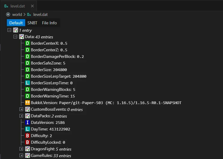 使用 VSCode 查看和编辑 Minecraft 存档的 NBT 数据 - 哔哩哔哩