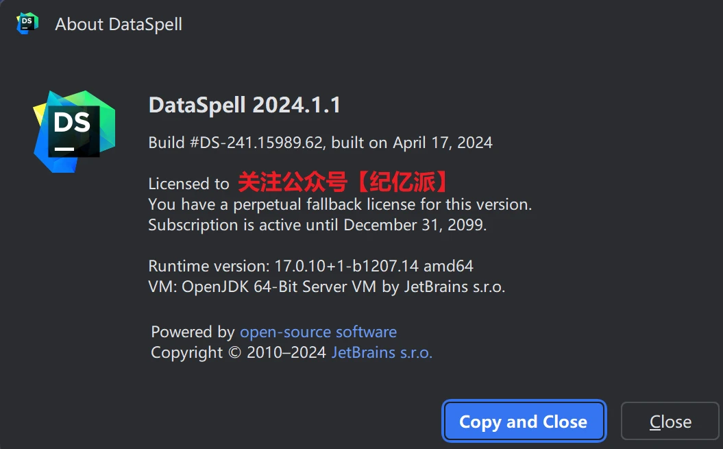 DataSpell2024.1最新版免费激活破解安装教程（附激活工具+激活码）-永久持续更新 - 哔哩哔哩