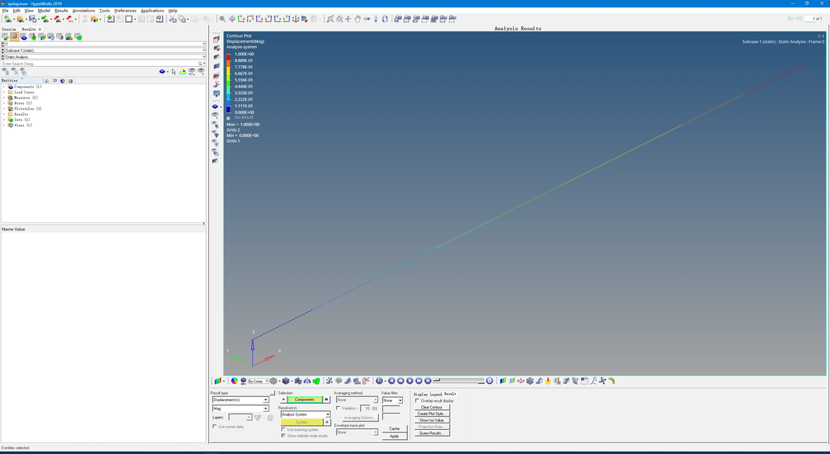 Hypermesh/Optistruct线性弹簧、非线性弹簧建模 - 哔哩哔哩