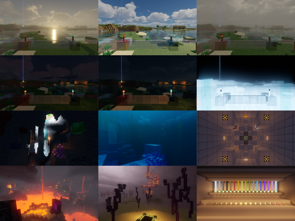 Iris加载器下《我的世界》80款光影的效果测试图 - 哔哩哔哩