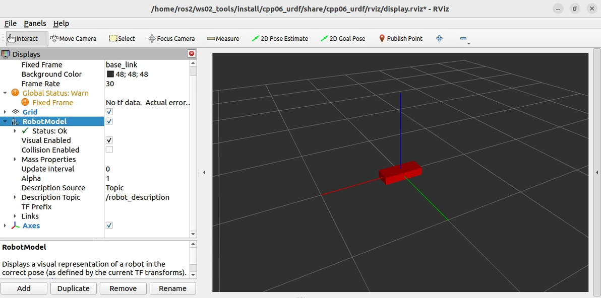 6.3 rviz2集成URDF基本流程 - 哔哩哔哩