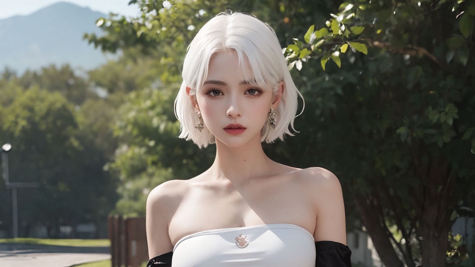 【ai绘画】白发小姐姐 哔哩哔哩