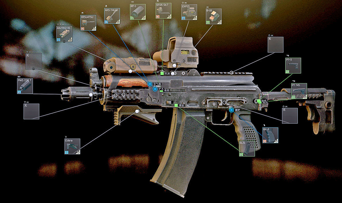 逃离塔科夫 全5.45系突击步枪 改装和分析 - 哔哩哔哩