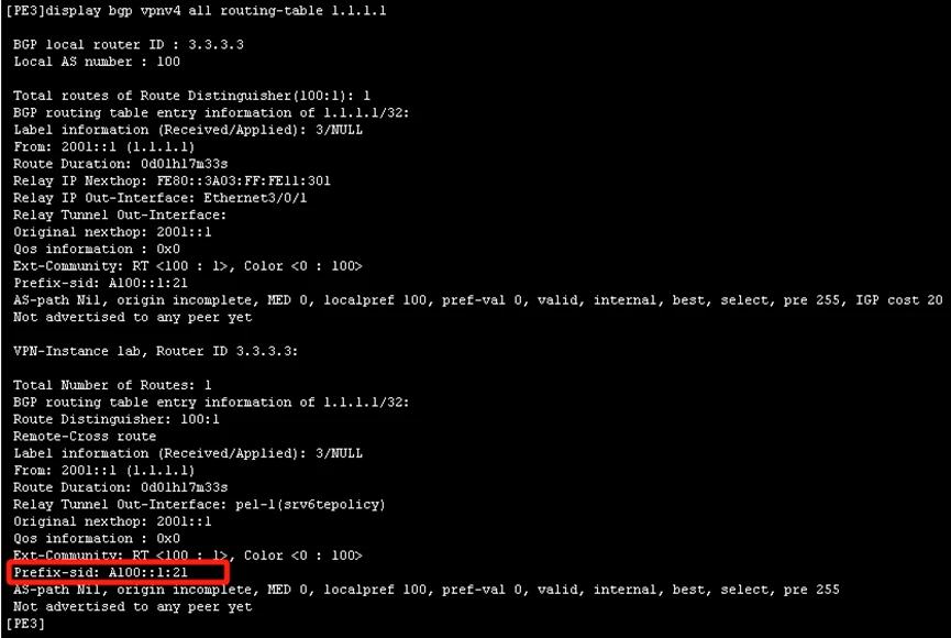 L3VPNv4 over IS-IS SRv6 Policy实验报告 - 哔哩哔哩