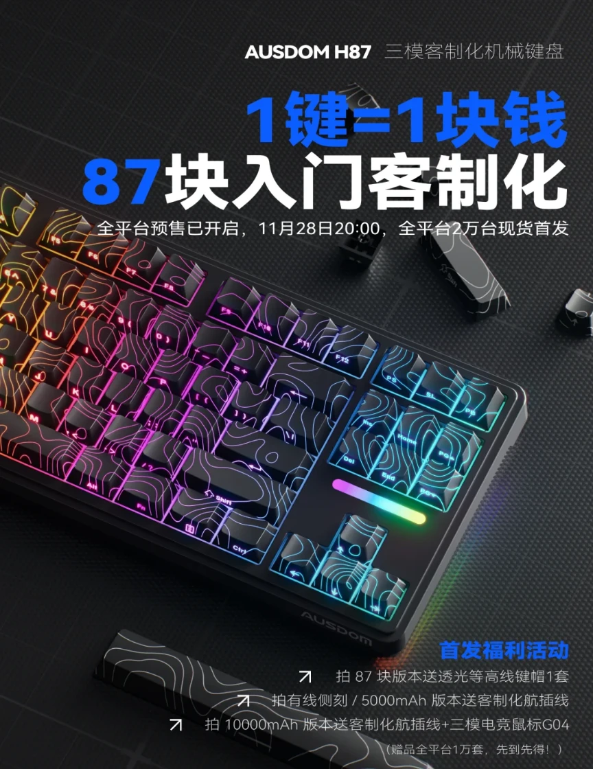 长《日·键圈时刻表》BUFF LAB BUFF80 R2今晚开团 一元一键 阿斯盾AUSDOM H87发售 - 哔哩哔哩