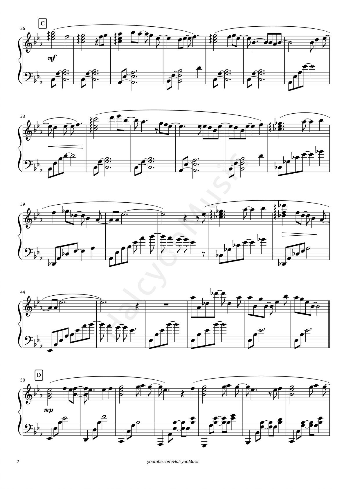 【Halcyon / 乐谱】《Angel Beats!》ED: 多田葵「Brave Song」 - 哔哩哔哩