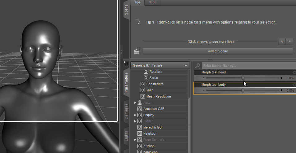 使用DAZ插件 ITF Dev Kit For Genesis 8 Female 快速创建头和身体的morph变形 - 哔哩哔哩