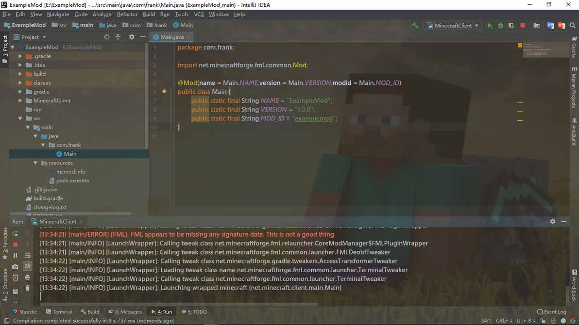 1.12.2Forge模组开发【2】Mod主类与mcmod.info - 哔哩哔哩