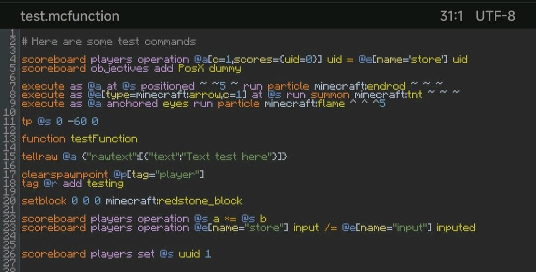 [MCBE] MT管理器.mcfunction文件语法高亮 - 哔哩哔哩