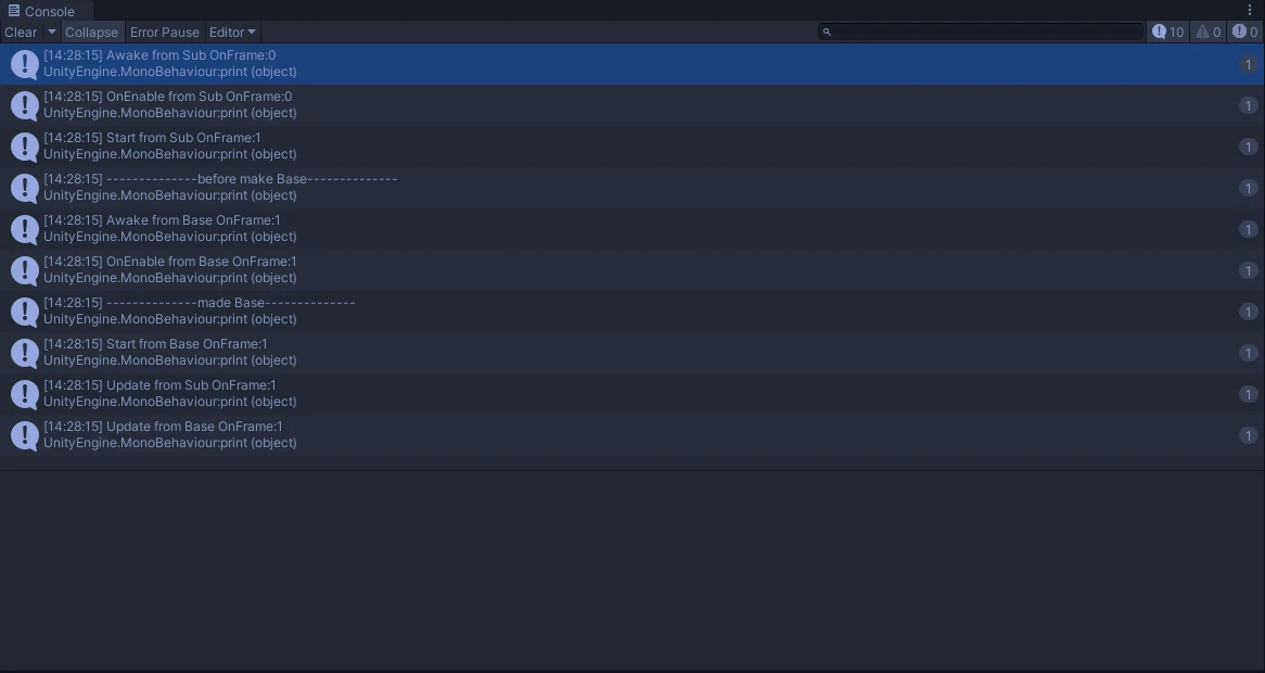 一个测试搞懂Unity运行时添加MonoBehaviour其回调如何执行 - 哔哩哔哩