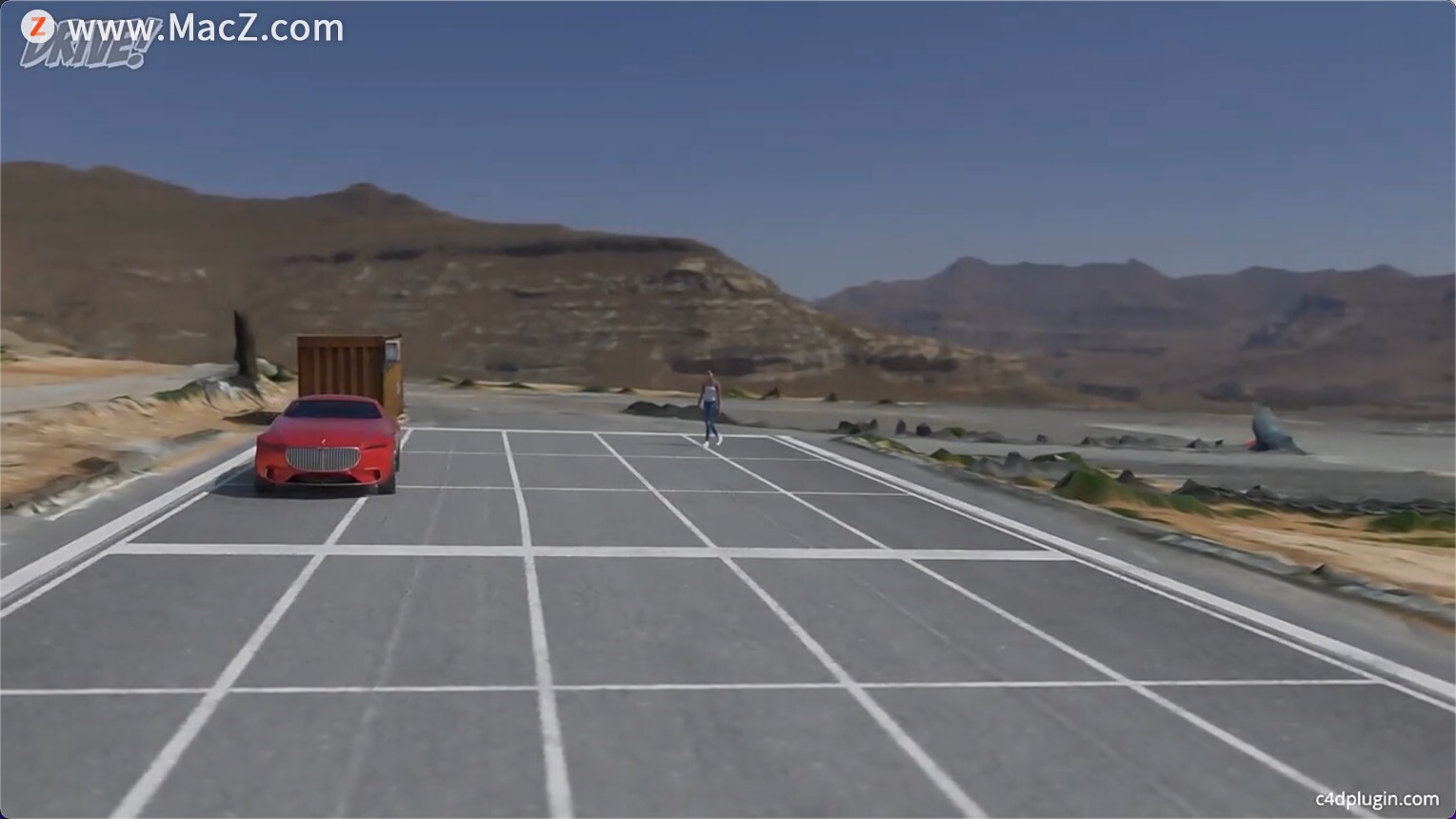 C4D插件：三维汽车绑定驱动工具 Drive! V2.06.0 - 哔哩哔哩