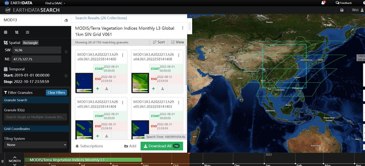 NASA遥感数据NDVI下载处理 - 哔哩哔哩