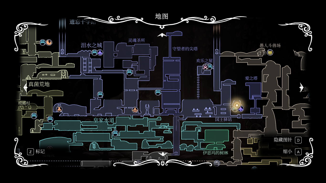 空洞骑士（Hollow Knight）——给迷路骑士的指引——地图总览 - 哔哩哔哩