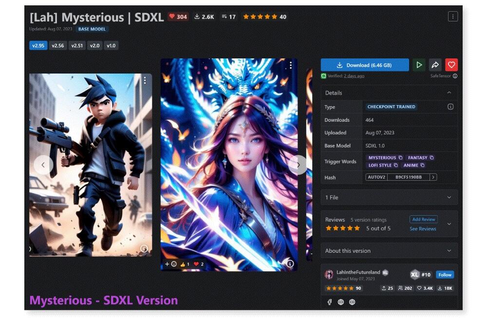 出图质量升级! 5款优质 SDXL 模型推荐 - 哔哩哔哩