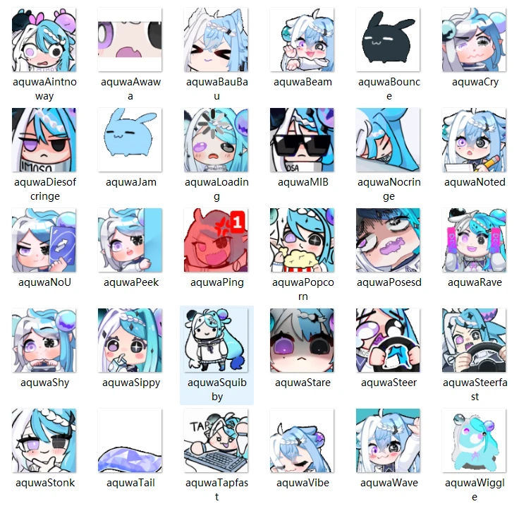 aquwa T台订阅表情 - 哔哩哔哩