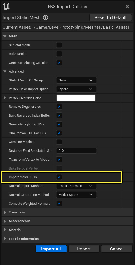 UE5管理内容-使用FBX方法导入静态网格体LOD - 哔哩哔哩