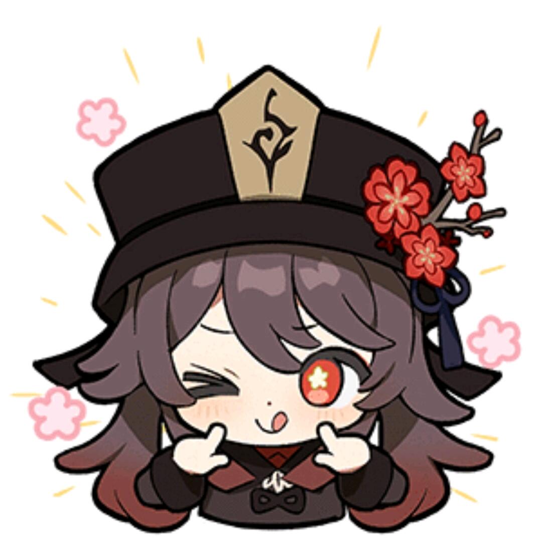 原神胡桃表情包91张 无水印 - 哔哩哔哩