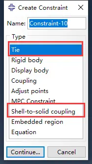 Abaqus实体单元与壳单元接触关系的设置 - 哔哩哔哩