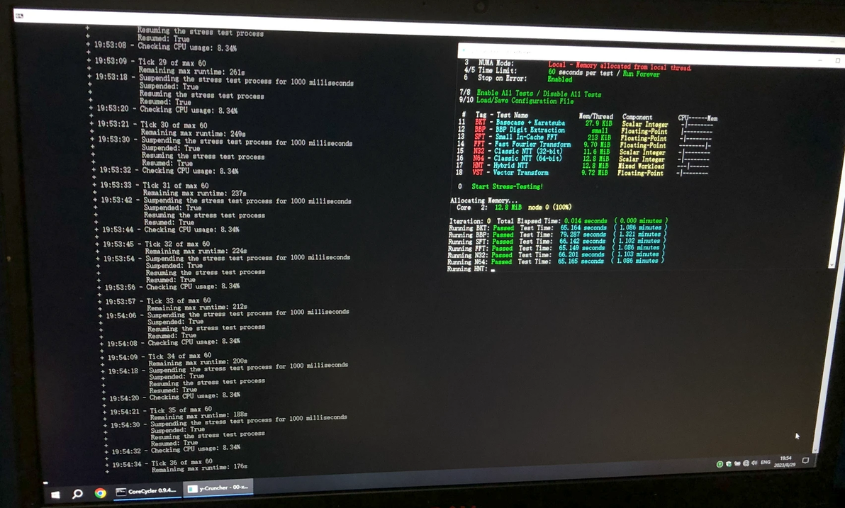 CoreCycler在intel平台上的应用 以9750H为例 - 哔哩哔哩
