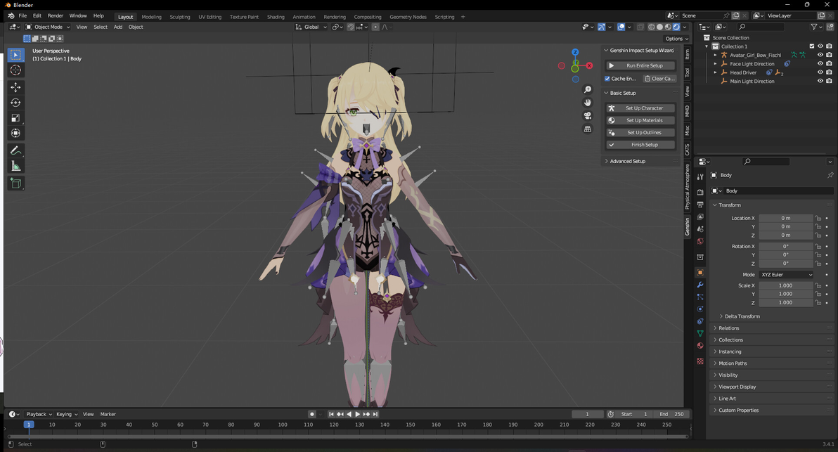【Blender】如何使用Festivity方案一键三渲二 - FBX版本 - 哔哩哔哩